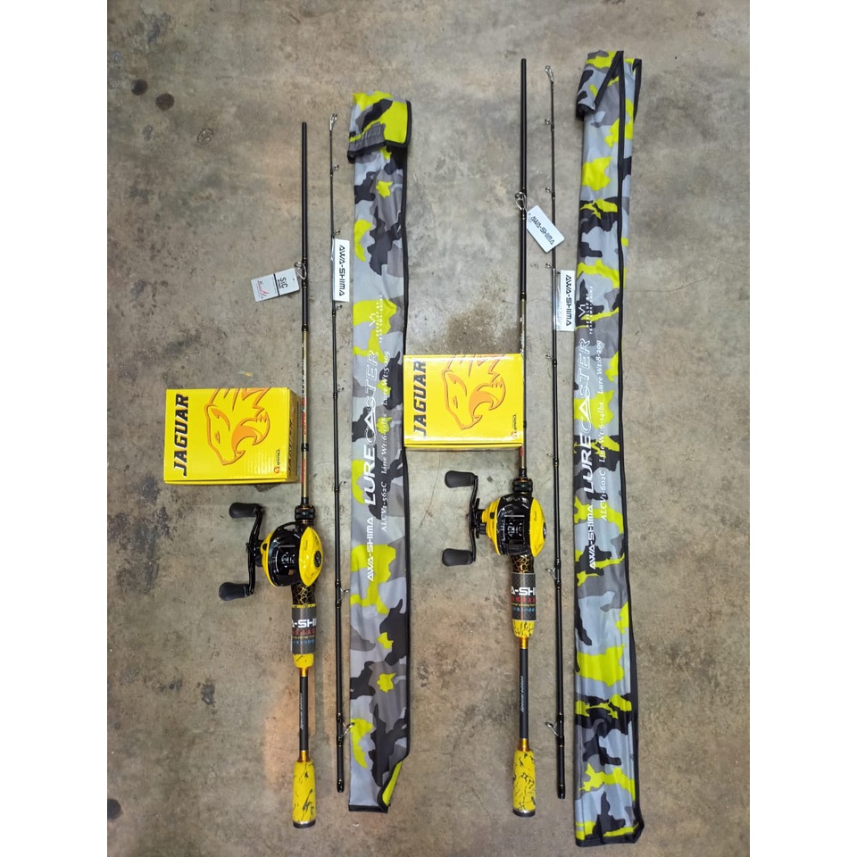 AWASHIMA LURE CASTER V1 + EUPRO JAGUAR FISHING ROD + REEL (1 SET ...