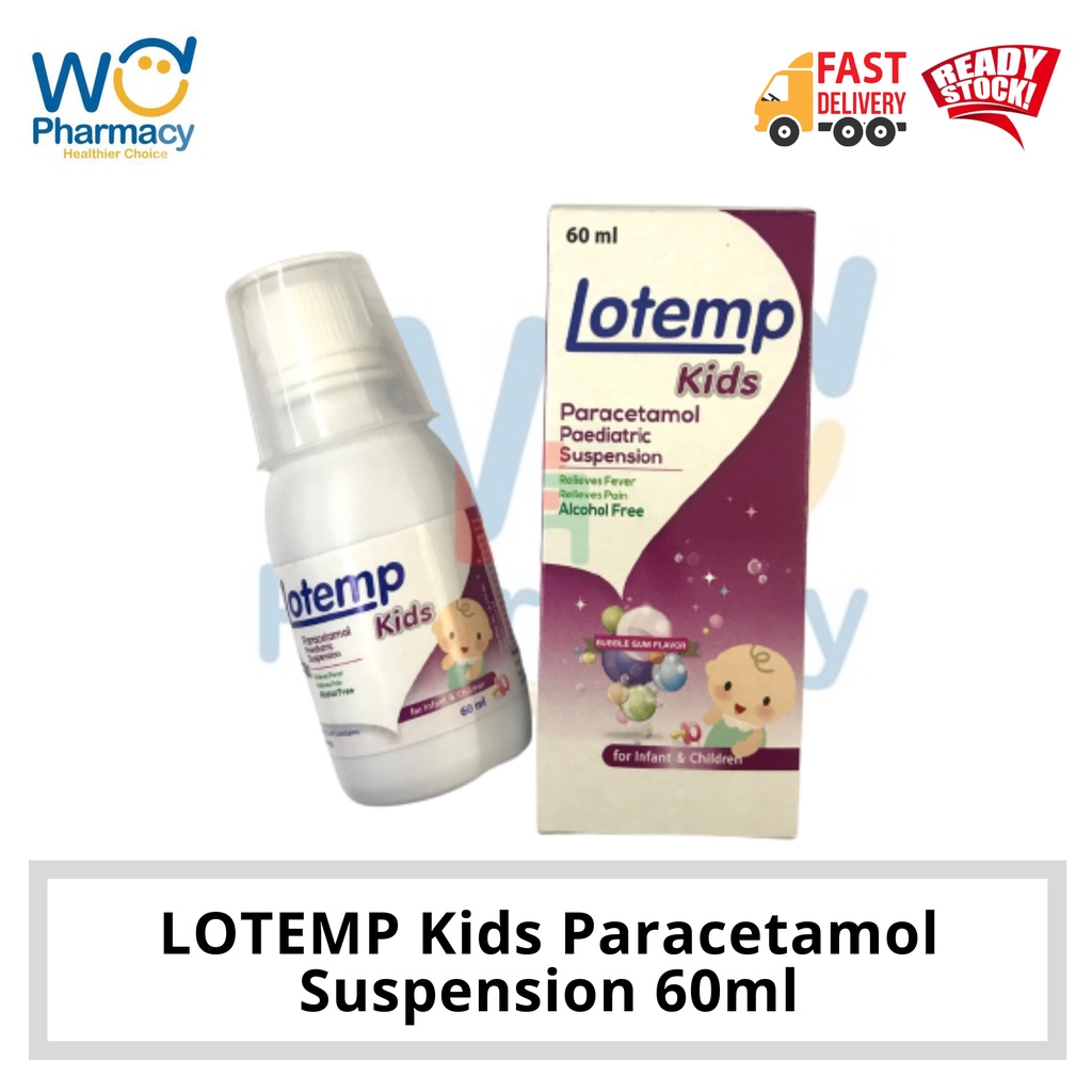 Lotemps Kids Paracetamol Paediatric Suspension 60ml (120mg/5ml ...