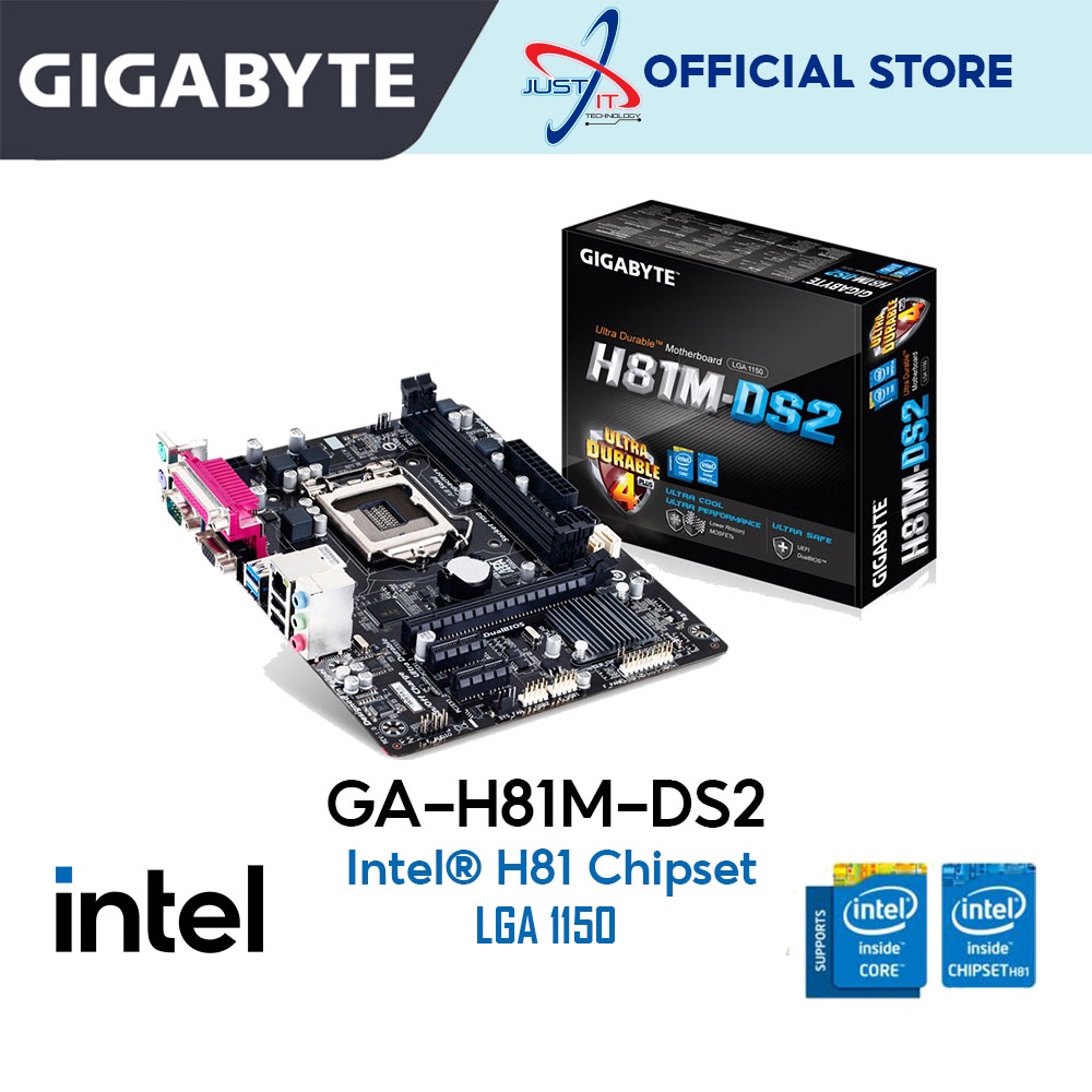Gigabyte GA-H81M-DS2 LGA1150 Mainboard | Shopee Malaysia