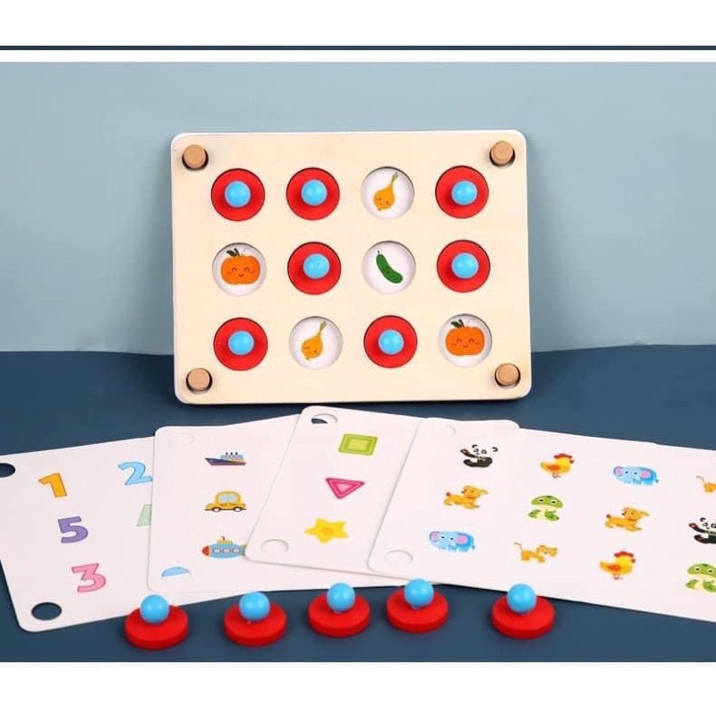 Flipping Toys Wooden Flipping Toy Set with 10 Themes for Children to ...