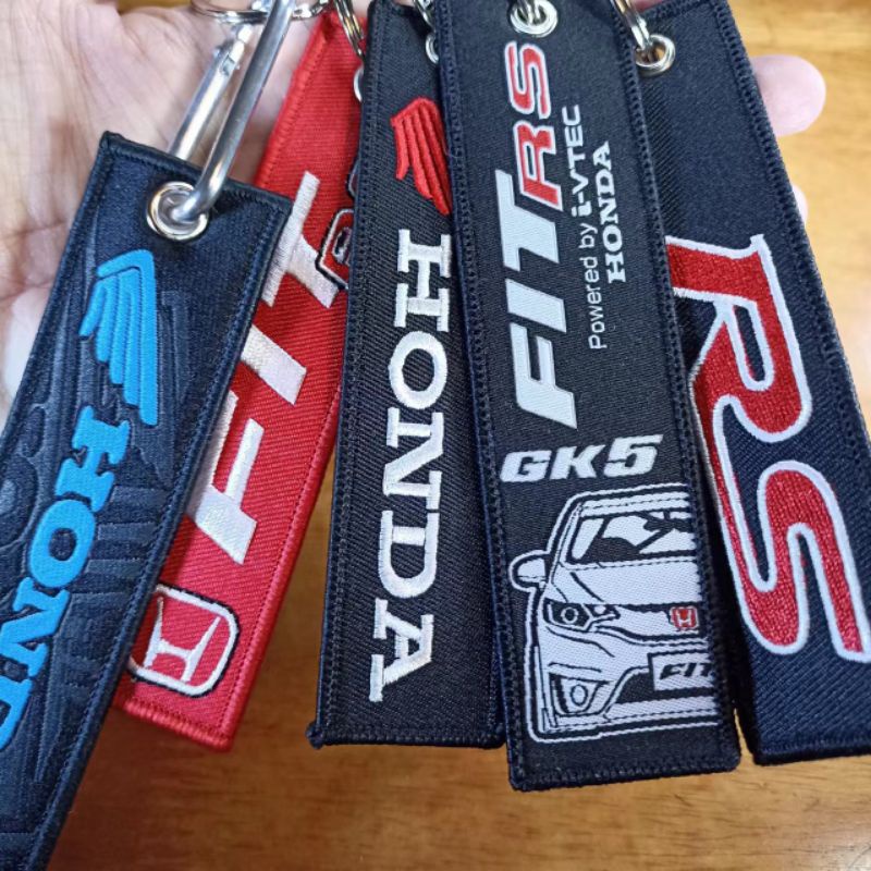 Keychain HONDA fit RS GK5 Automotive Motorsport brand Fabric Cloth ...