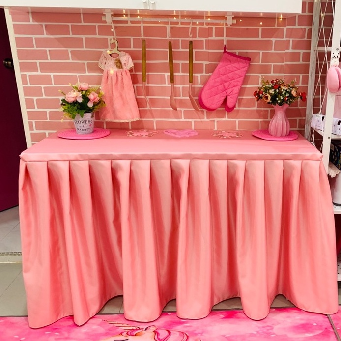 {TMH2089} ~FULL COVER~ [SPECIAL CUSTOM SIZE] Alas Meja Banquet ...