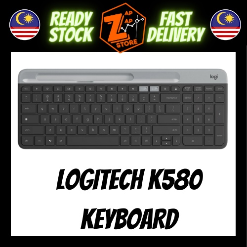Logitech K580 Slim Wireless Keyboard Shopee Malaysia