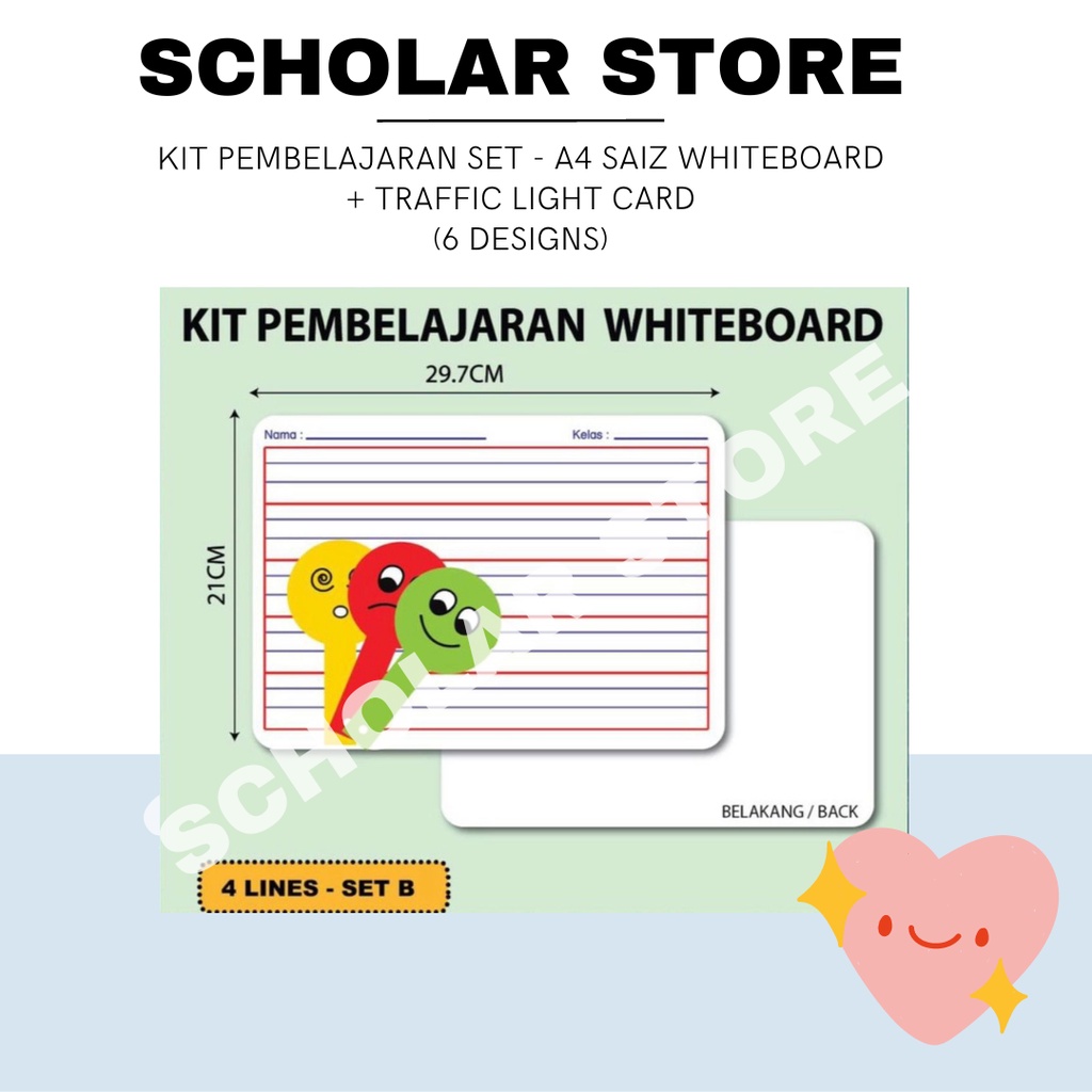 [SCHOLARSTORE] KIT PEMBELAJARAN SET - A4 SAIZ WHITEBOARD + TRAFFIC ...