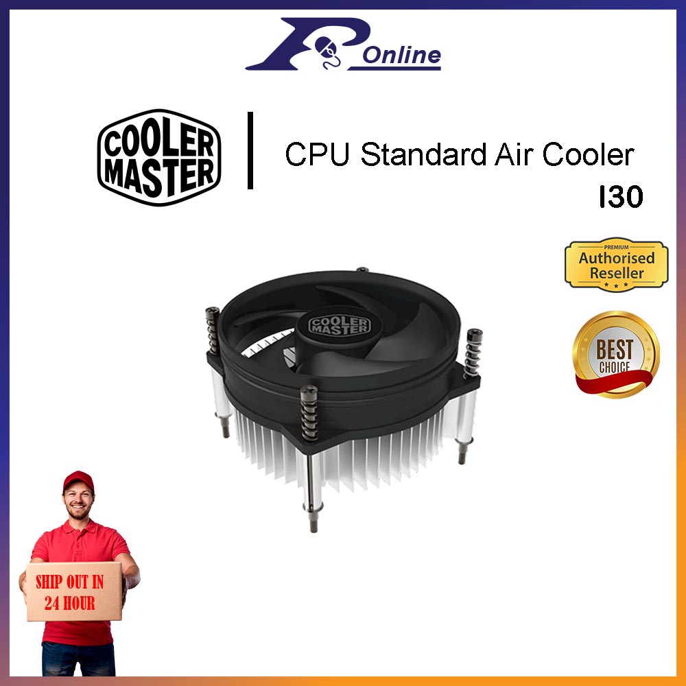 Cooler Master Cooler I30 CPU Fan Air Cooler Intel LGA1200 1156 1155 ...