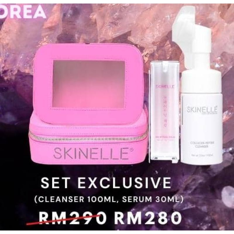 SKINELLE SET EXCLUSIVE PINK BTS FREE POSTAGE | Shopee Malaysia