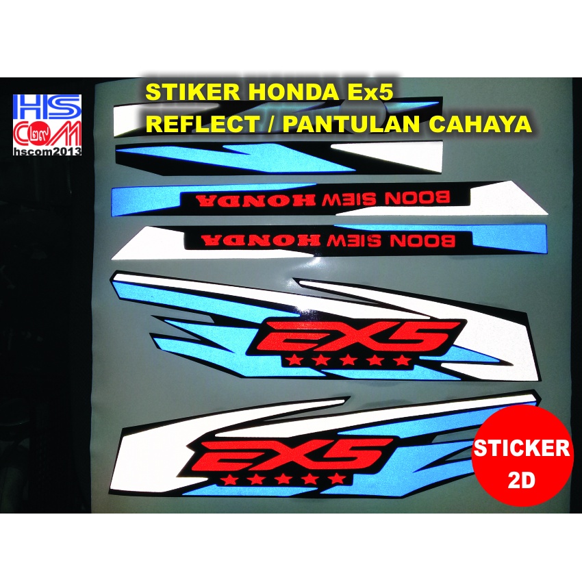 20221009-1208 STICKER 2D HONDA EX5 REFLEX CLEAR COATED Body Sticker / Stripe / STIKER Stickers ...