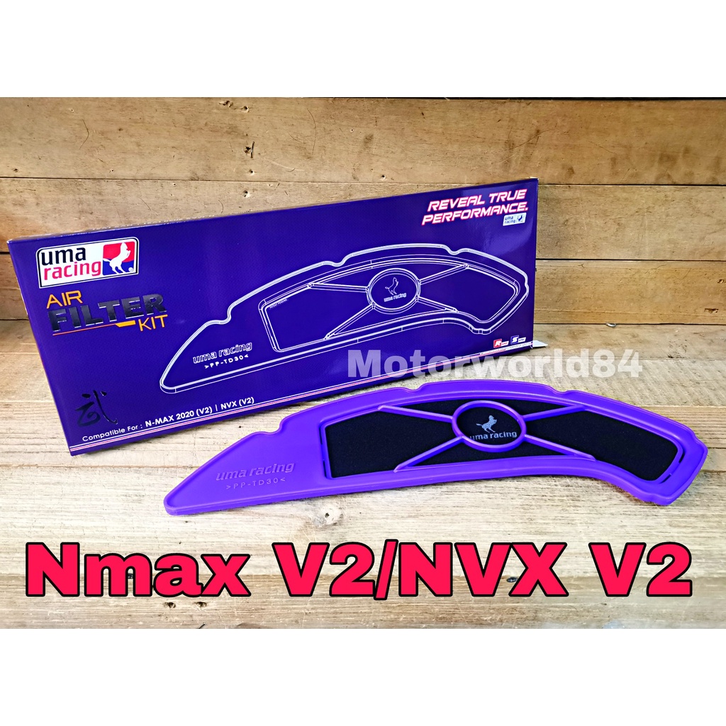 AIR FILTER DUAL KIT NVX155 V2 NMAX V2 NVX 155 AEROX 2020 UMA RACING ...