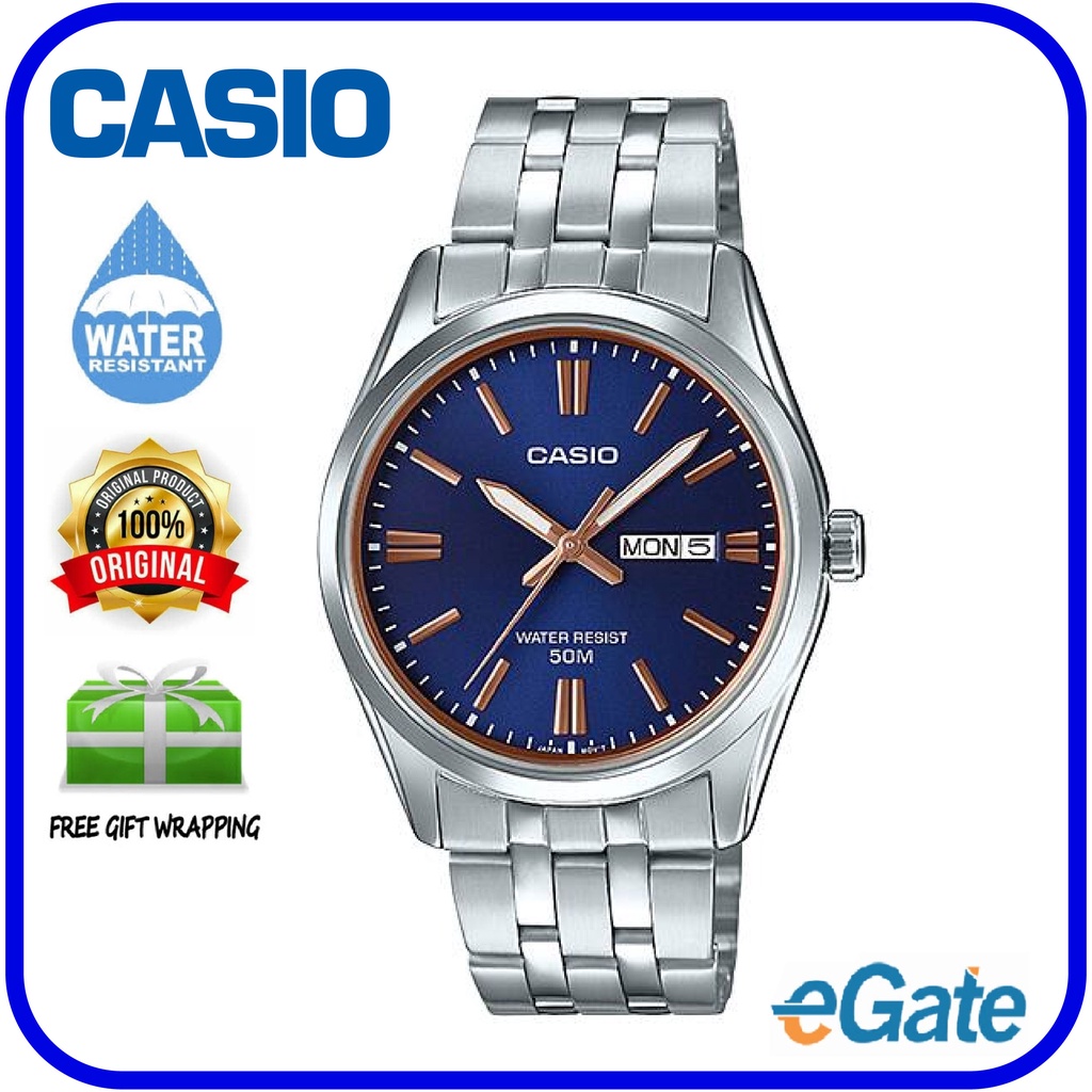 Casio Mtp 1335d 2a2 Analog Silver Stainless Steel Strap Watch For Men Shopee Malaysia