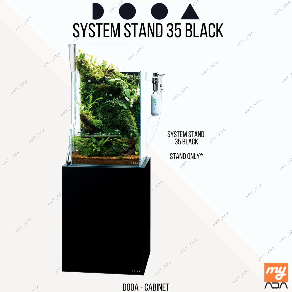 DOOA System Stand 35 (Black) Aquarium Stand Aquarium Cabinet For 30cm ...
