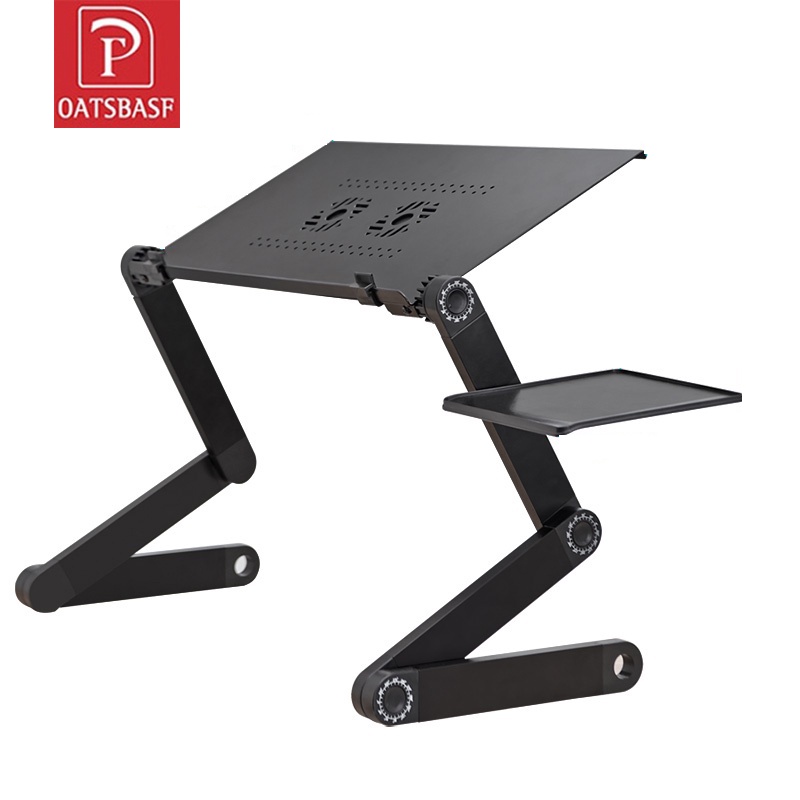 OATSBASF Aluminum Laptop Stand For Bed & Sofa Foldable Adjustable ...