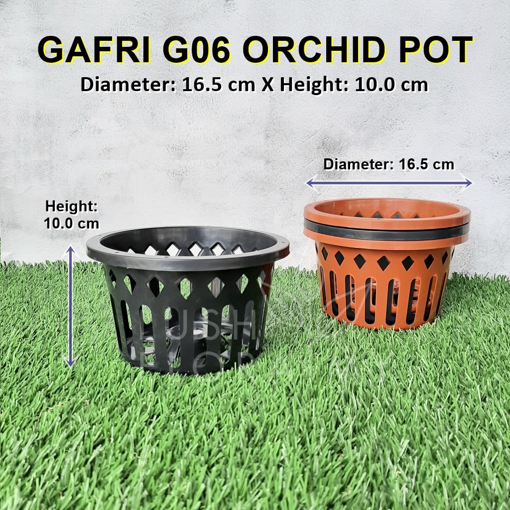 GAFRI G06 ORCHID POT (BLACK / BROWN) | Shopee Malaysia