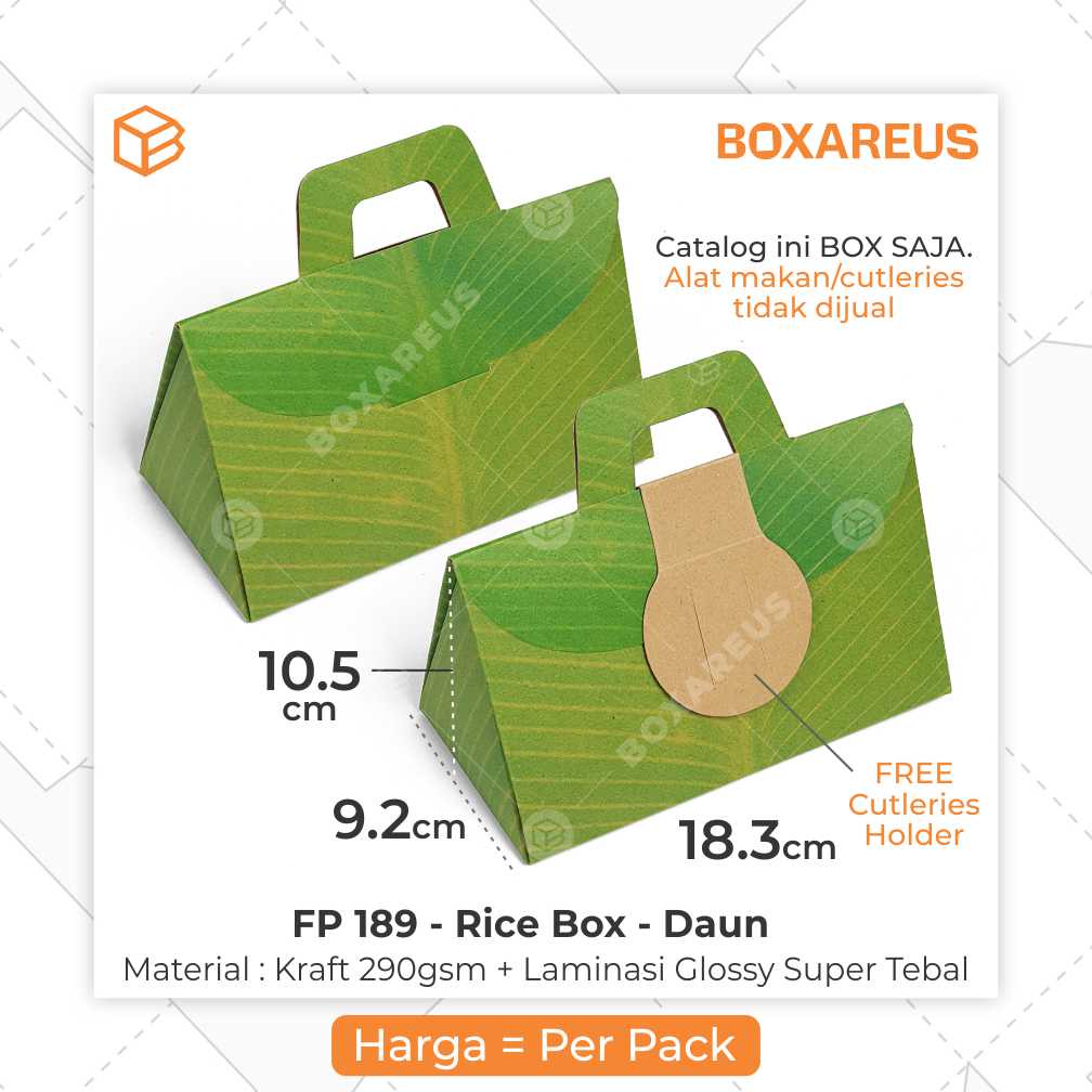 Rice Wrap Rice Pack Lunch Box Food Paper Packaging | Fp 189 | Shopee ...