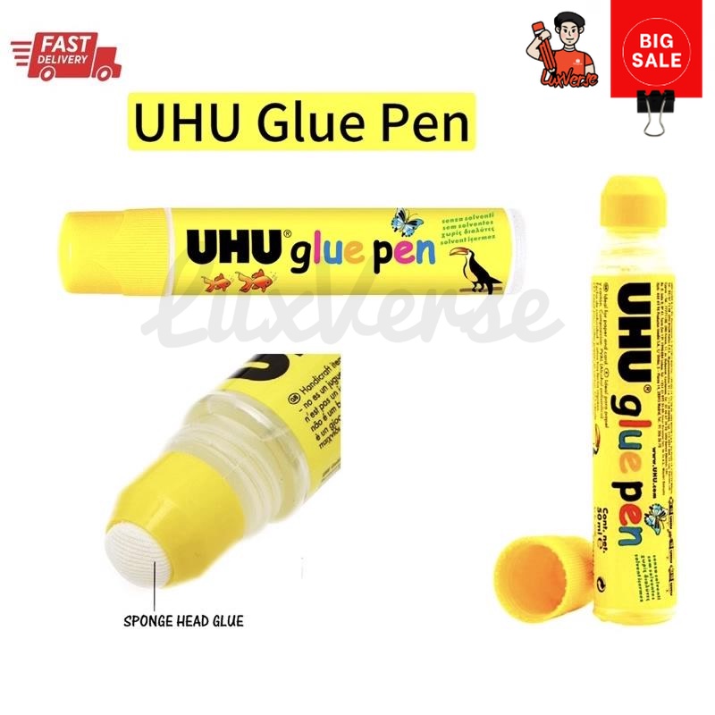 GLUE PEN BLISTER 50 ML UHU Happy Glue Pen solvent free 🔥ReadyStock🔥 ...