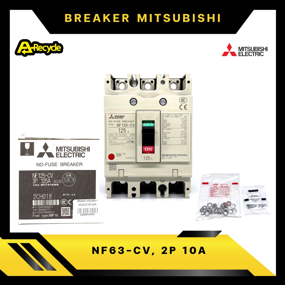 MITSUBISHI NF63-CV 2P 10A BREAKER | Shopee Malaysia