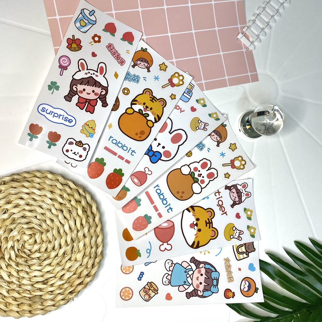 Stickers For Playing With Mobile Phones Sticking To A Report Cute ...