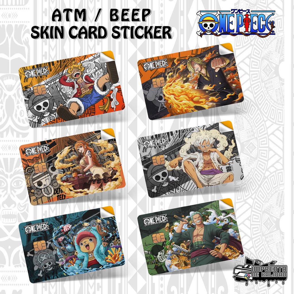 One Piece/Luffy Gear 5 Skin Card Sticker Vinyl Debit/ATM/beep card ...