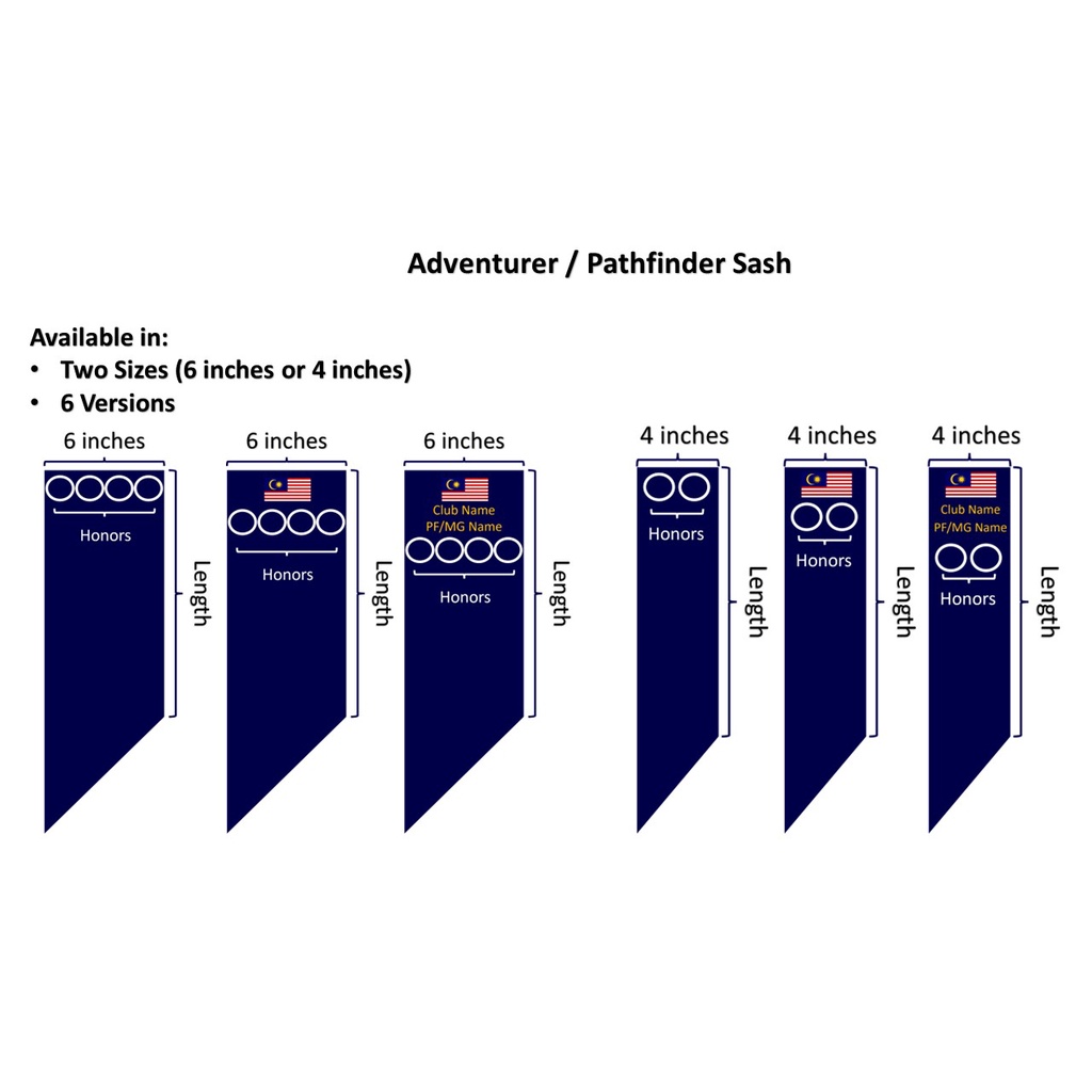 Adventurer & Pathfinder Sash (Multi Length & 2 versions) | Shopee Malaysia
