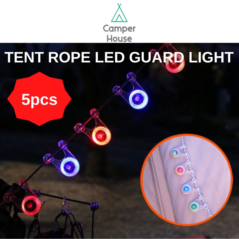 [Ready Stock] Camping Tent Rope Anti Tripping LED Warning Light x 5pcs ...