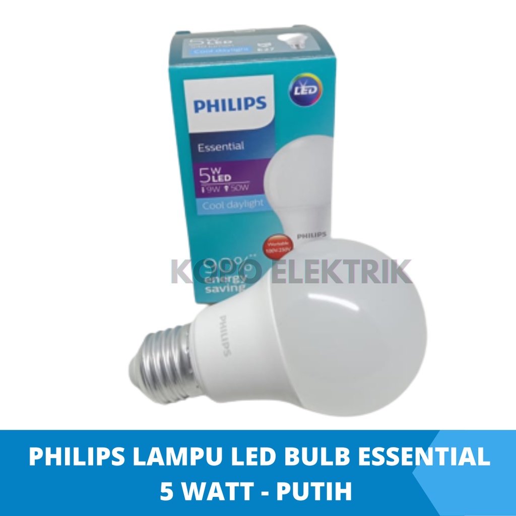 Philips 5w Essential LED Bulb Lamp | Shopee Malaysia