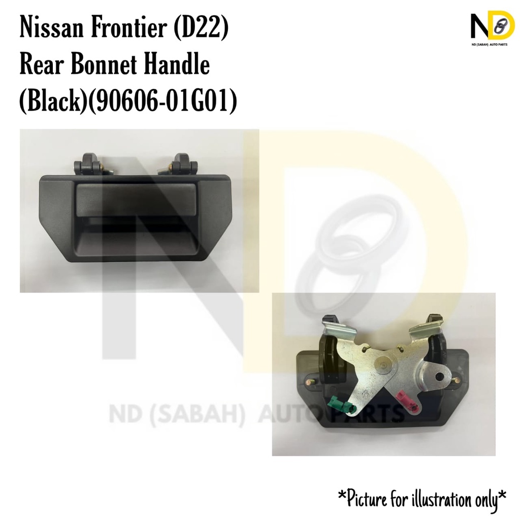 NISSAN FRONTIER (D22) REAR BONNET HANDLE (BLACK) (90606-01G01) | Shopee ...
