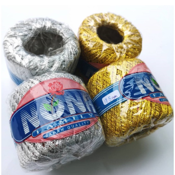 CAP NONA Benang Sulaman 15gm [Silver/Gold] | Shopee Malaysia