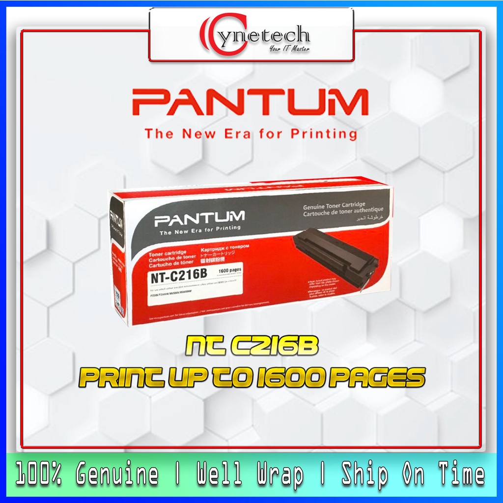 ORIGINAL Pantum NT-C216B PC-216 High Capacity Toner 1,600 pages for ...