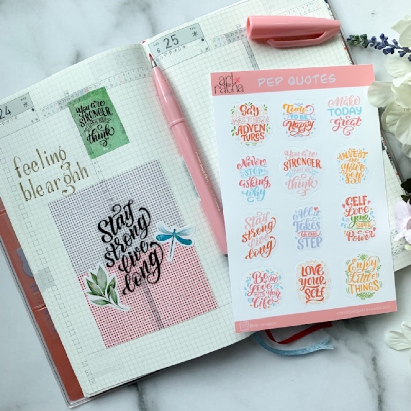 Motivational Quotes Journal Stickers | Shopee Malaysia