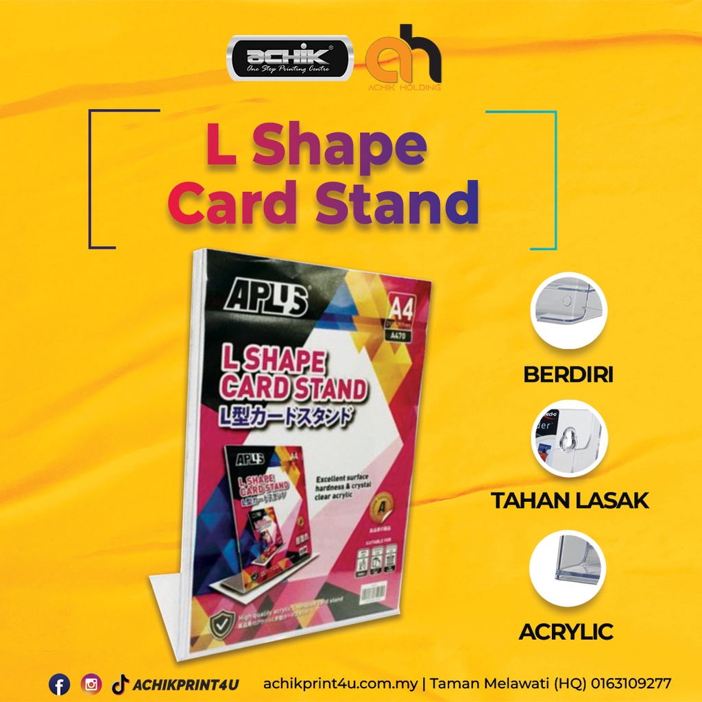 APLUS L Shape Card Holder A4 | Shopee Malaysia