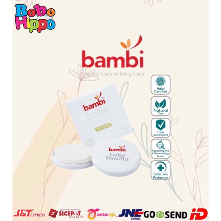 Bambi Baby Powder Compact, Refil & Powder Compact Prickly Heat 40gr ...