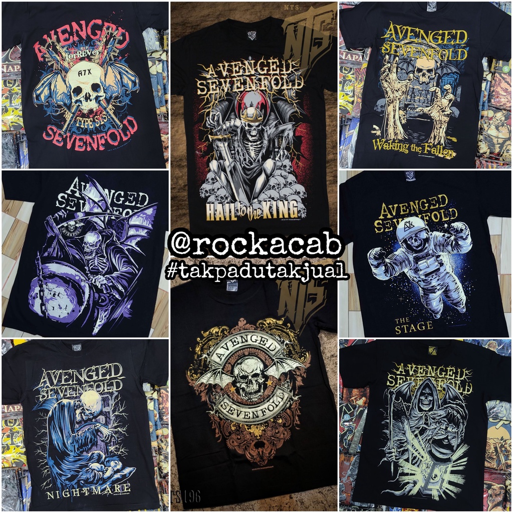 Avenged Sevenfold A7X Baju Band Tshirt Nightmare Rock Metal Metalcore ...