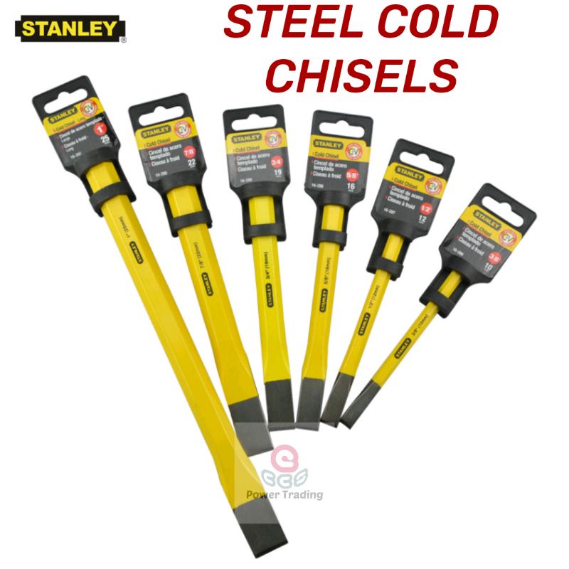 3/8" 1/2" 5/8" 1" STANLEY COLD CHISEL 16-286 16-288 16-289 16-290 16 ...