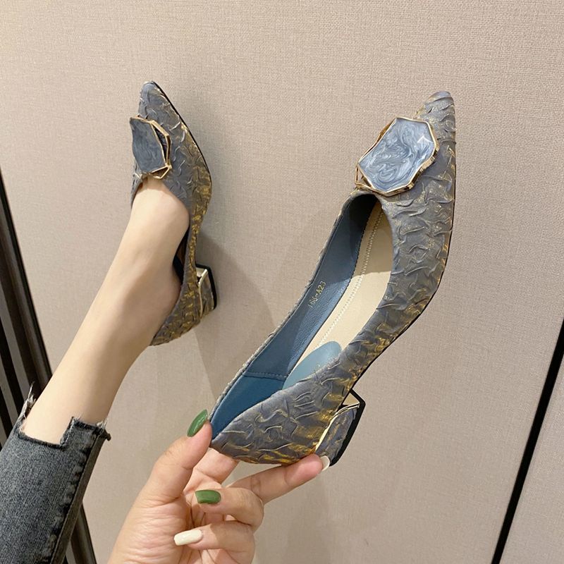 Women's High heels Thick Heel 3 CM Low Heels Work shoes Four Seasons ...