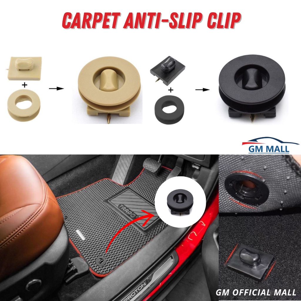 CARPET CLIP Universal Car Floor Mat Anti-slip Clipper Still Twist Lock ...