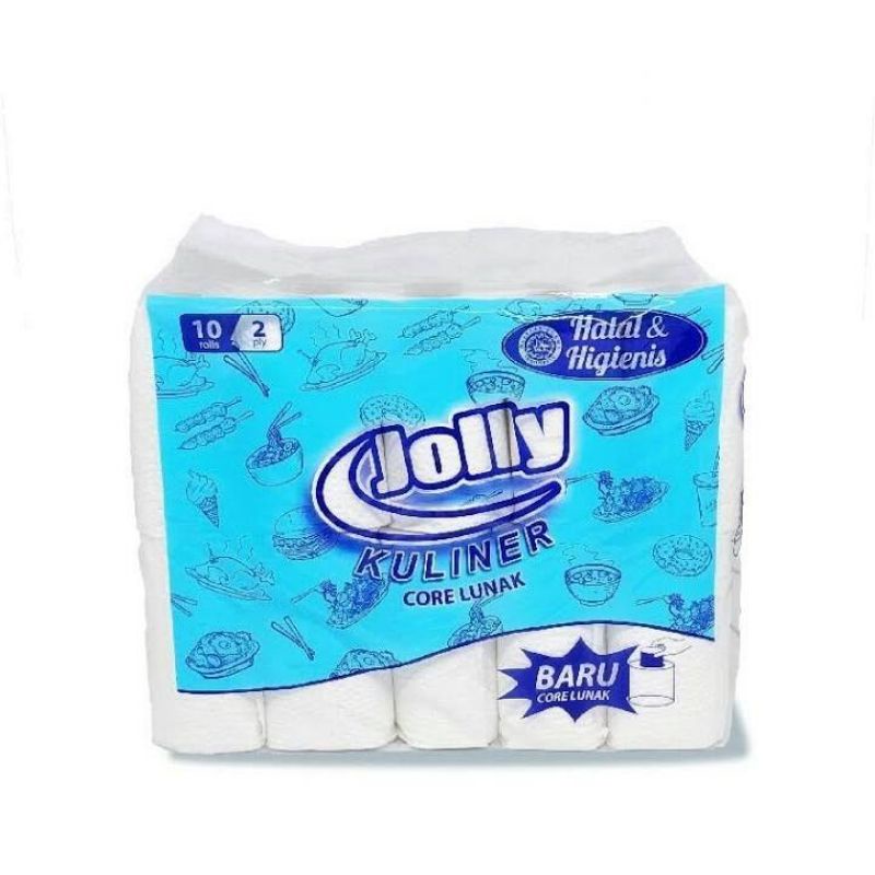 PUTIH Jolly Culinary Tissue Soft Core Contents 10 Rolls/2ply Blue White ...
