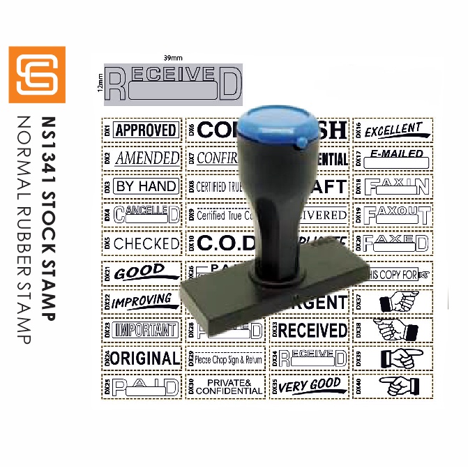 STOCK STAMP (NS1341) NORMAL RUBBER STAMP | Shopee Malaysia