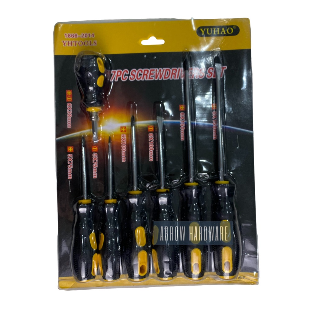 Screwdriver Set Steel Flat Screw driver Philip Screw Tools 6pcs ...