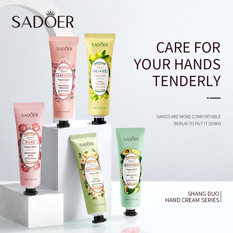 Hand Cream SADOER Avocado Moisturizing Soft Refreshing Non-Greasy Skin Care Products Wholesale ...
