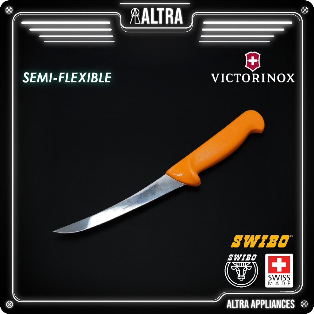 Victorinox Swibo, Boning Knife, Normal Edge, Semi-Flexible, 16 cm / 6 ...