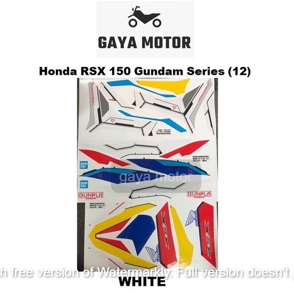 Honda RSX 150 Gundam Series (12) Body Sticker | Shopee Malaysia