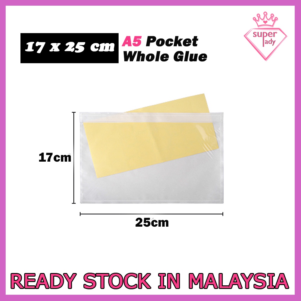 A5 Whole Glue Pocket Consignment Note Pocket AirWay Bill Pocket (100pcs ...