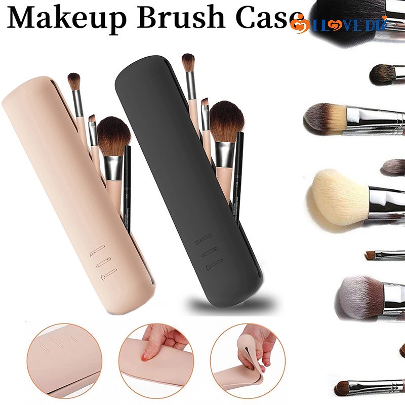 1 Pcs Waterproof Silicone Foldable Makeup Brush Storage Bag/ Durable ...