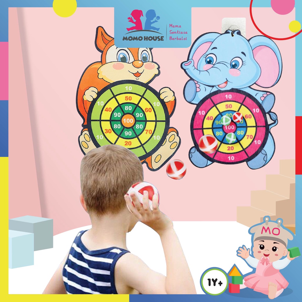 Kids Educational Dart Ball Game Toy Fabric Sticky Dart Board Toys ...