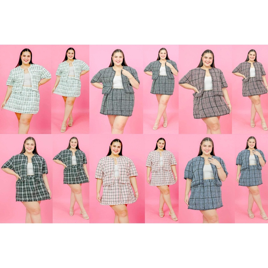 TWEED SET inner not included (PLUS SIZE) | Shopee Malaysia