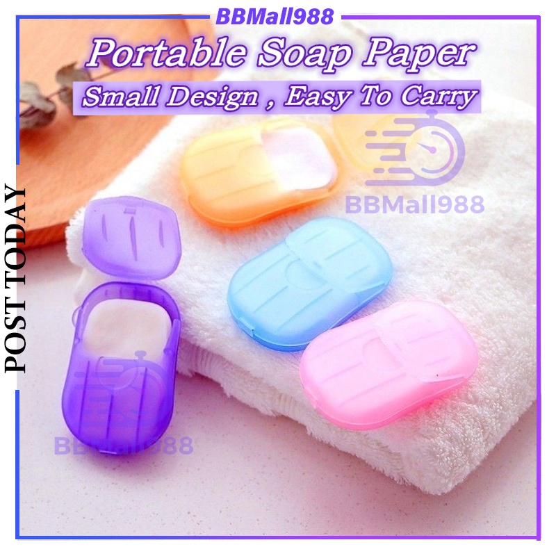 Traveling Anti Virus Hand Wash Portable Disposable Soap Paper Sabun ...