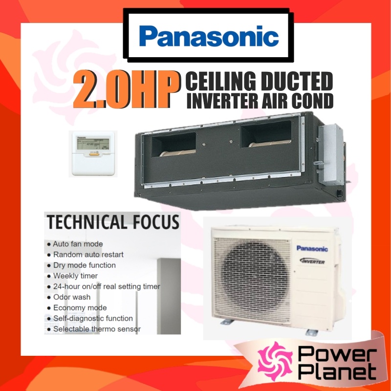 Panasonic 2.0HP S-18PF2H5 / U-18PS2H5-1 Ceiling Ducted Air Conditioner ...