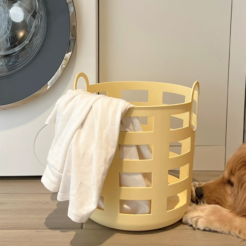 FREE Shipping WindSing Nordic Style Plastic Laundry Basket with Handles ...