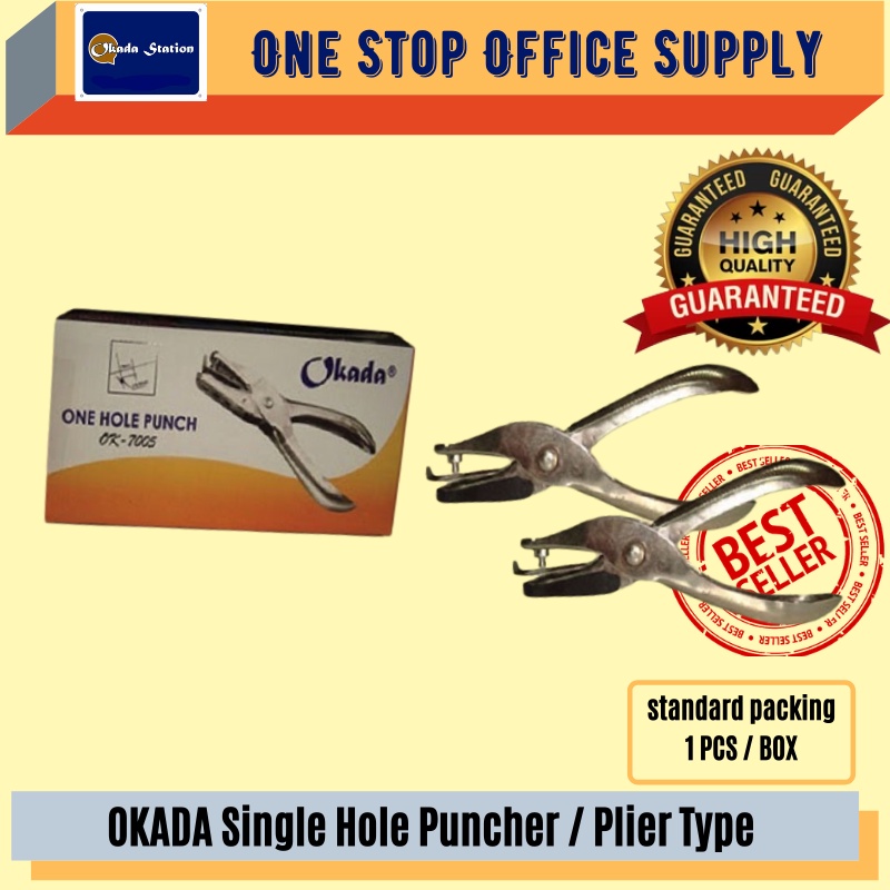 Okada One Hole Puncher / Single Hole Puncher / Penebuk Kertas / Paper ...