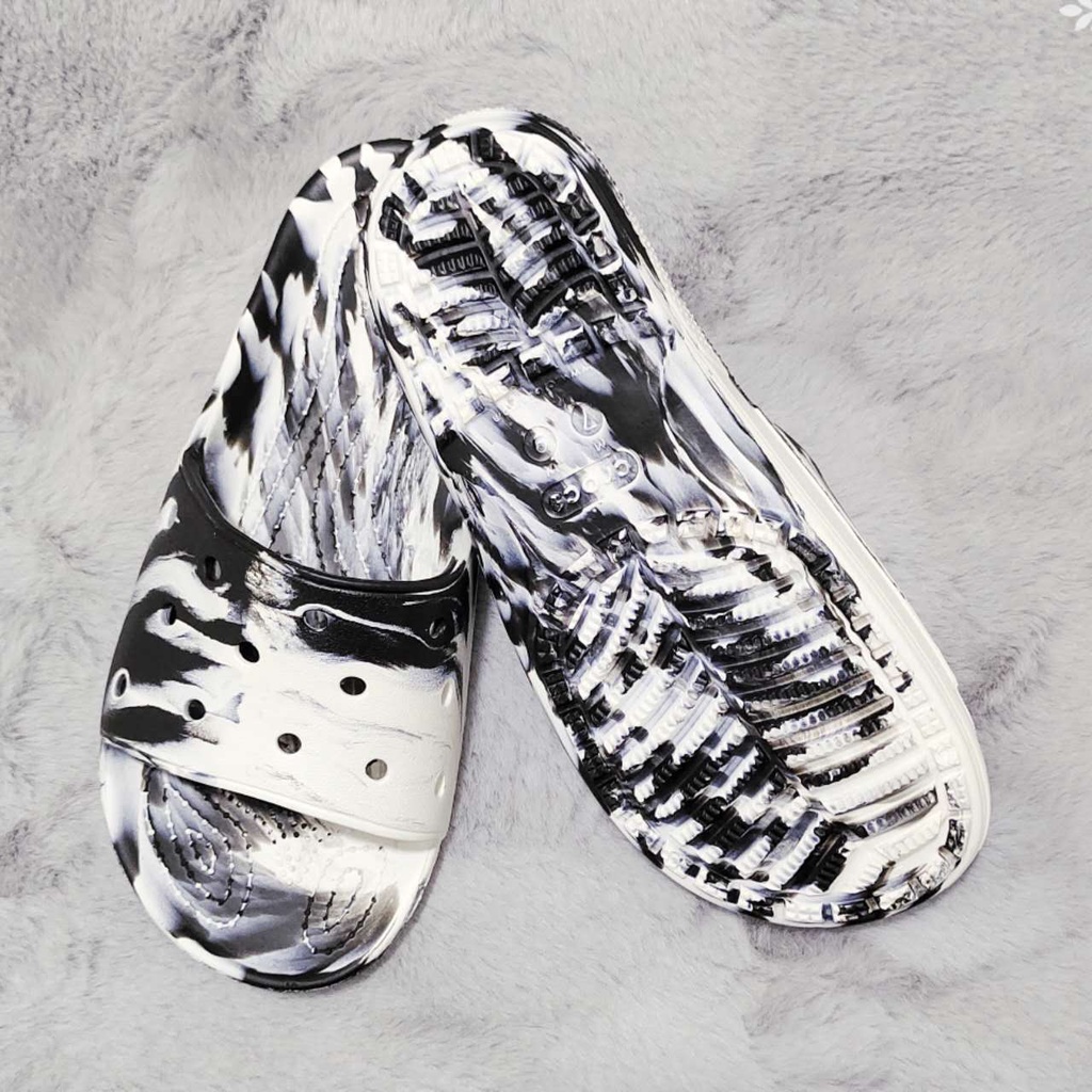 crocs graffiti flip flops, men's and women's sizes, OEM | Shopee Malaysia