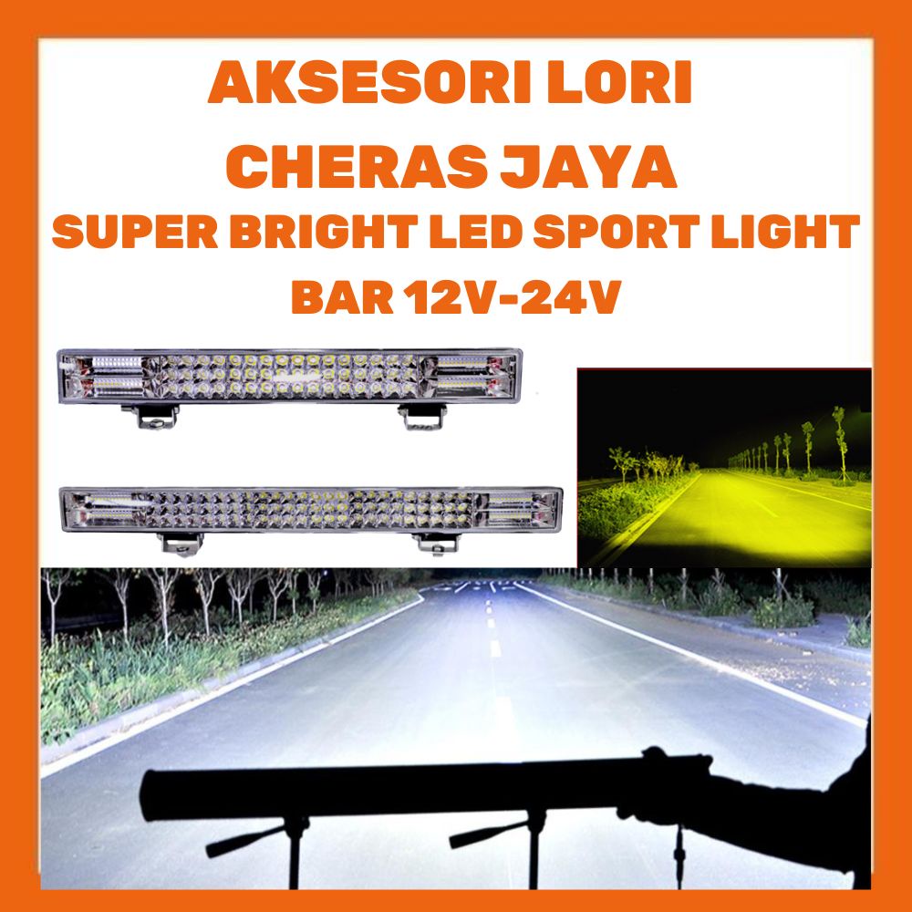 AKSESORI LORI CHERAS JAYA LED LIGHT BAR SUPER BRIGHT OFF-RAOD 12V 24V ...